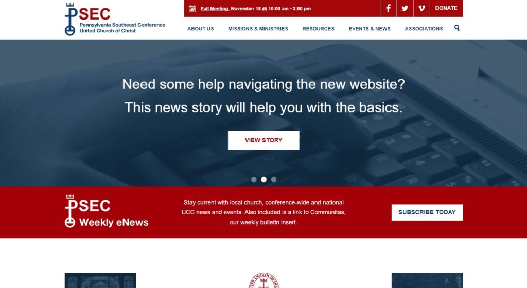 PSEC.org Homepage Screenshot - PSEC